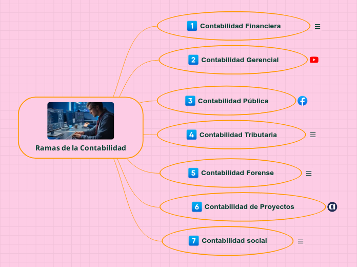 Ramas de la Contabilidad - Mind Map